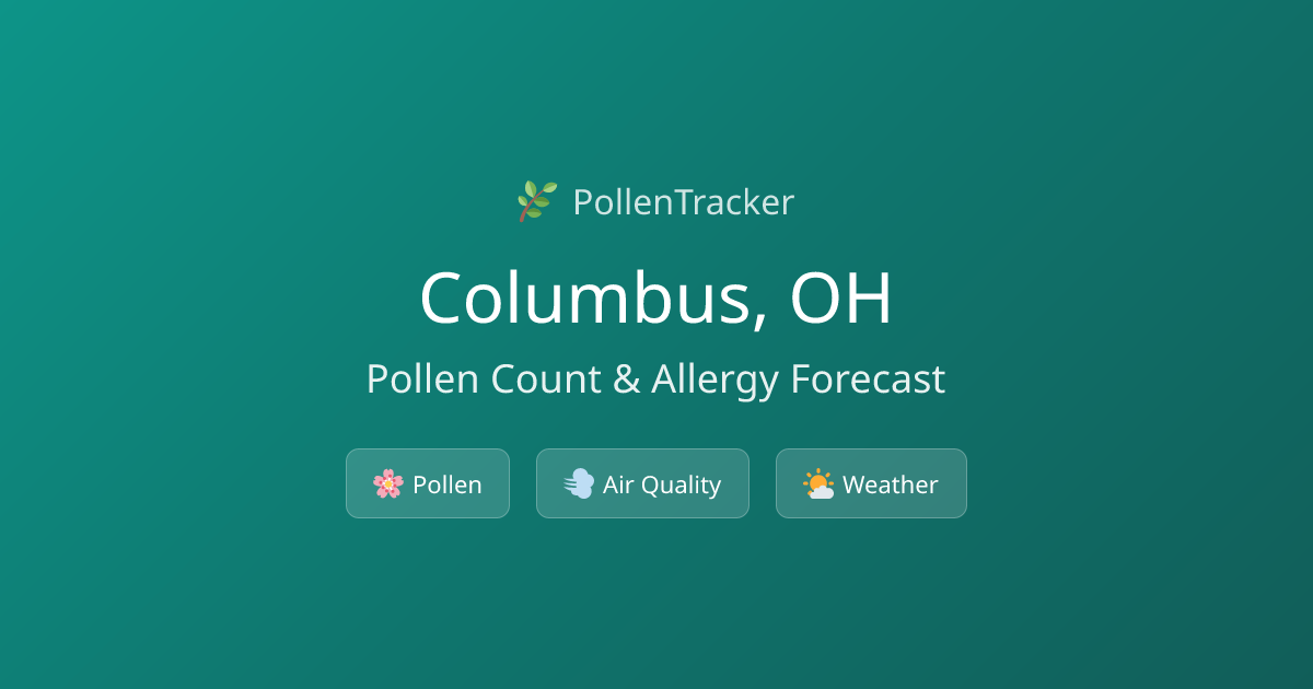 Columbus Pollen Count & Allergy Forecast Today | PollenTracker