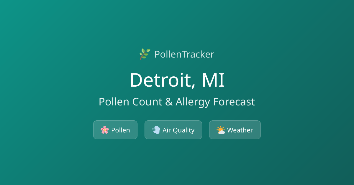 Detroit Pollen Count & Allergy Forecast Today | PollenTracker