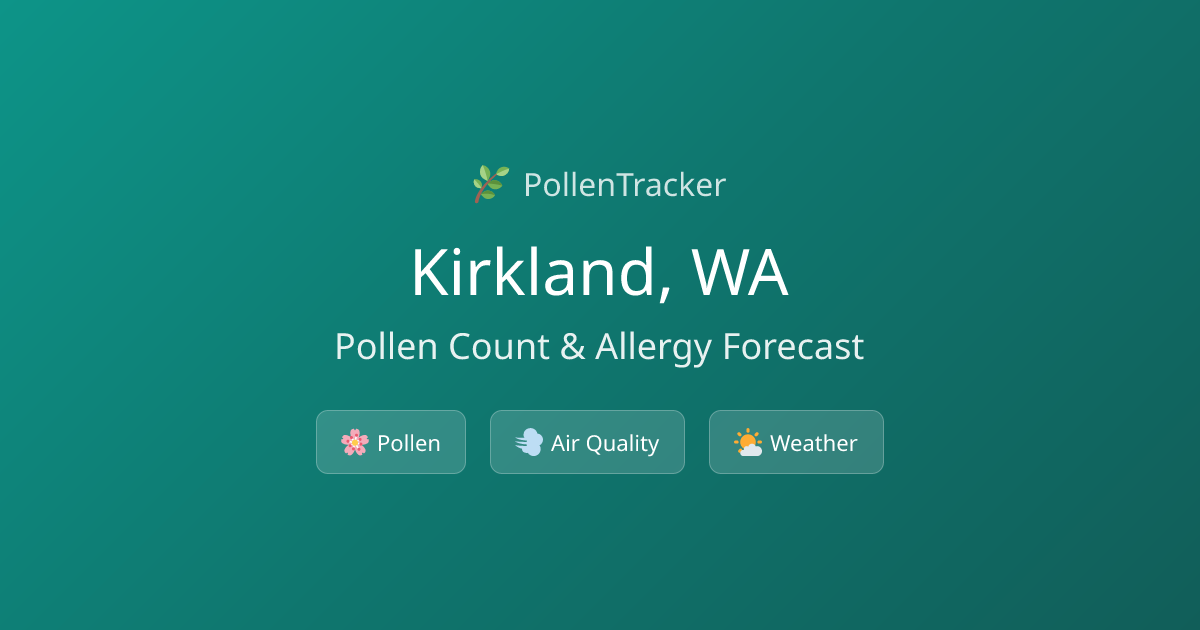 Kirkland Pollen Count & Allergy Forecast Today | PollenTracker