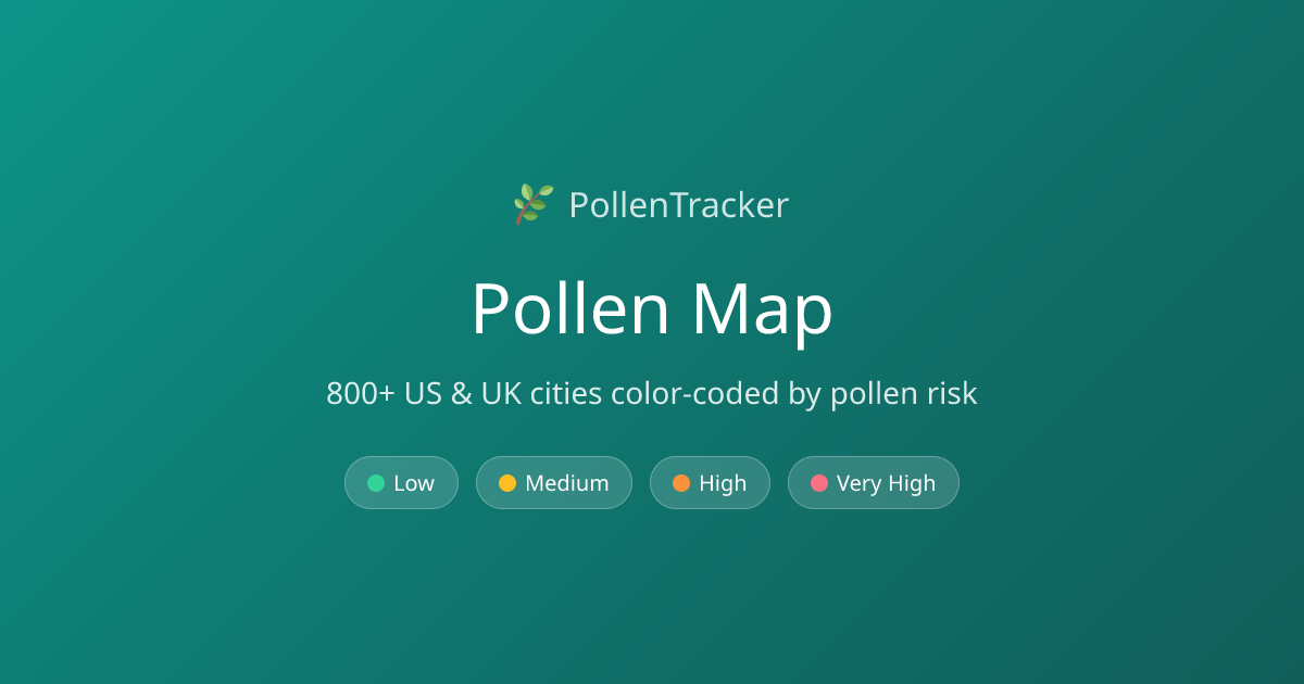 Pollen Map — US, UK & Canada Pollen Levels Today