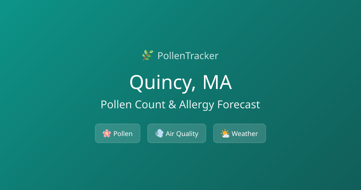 Quincy Pollen Count & Allergy Forecast Today | PollenTracker