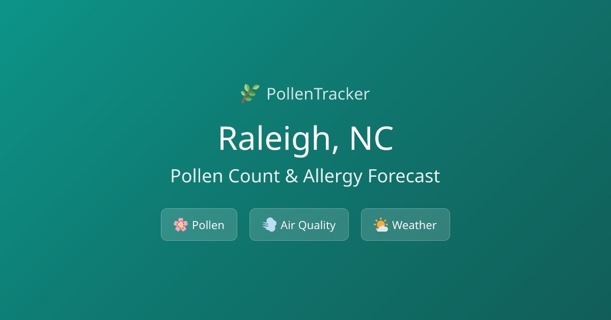 Raleigh Pollen Count & Allergy Forecast Today | PollenTracker
